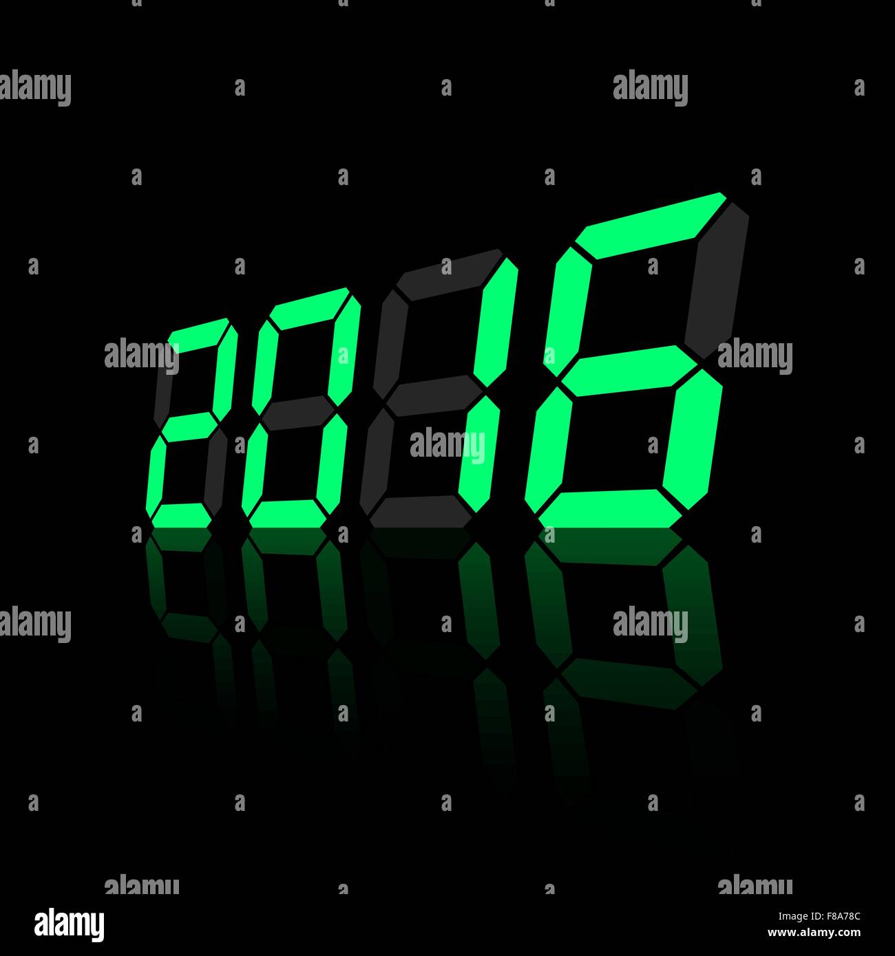 Green digital numbers 2016 vector Stock Vector Image & Art - Alamy