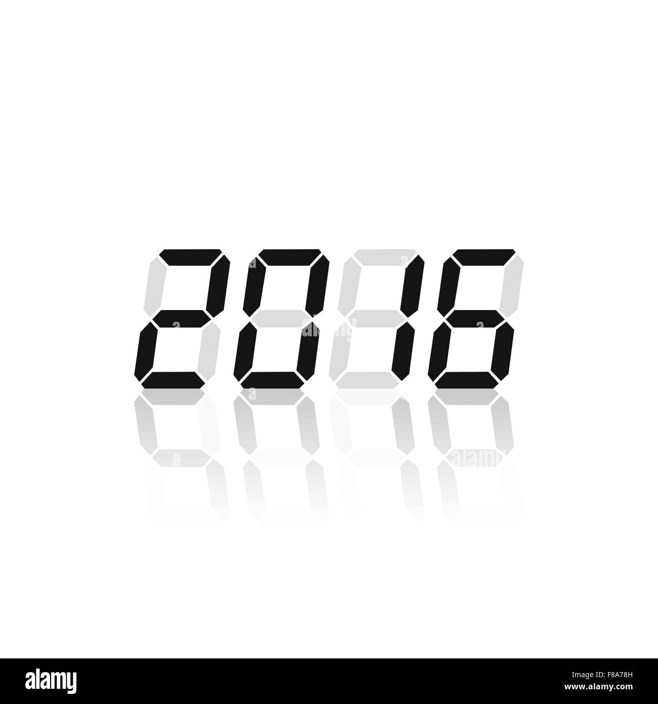 Black digital numbers 2016 vector Stock Vector Image & Art - Alamy