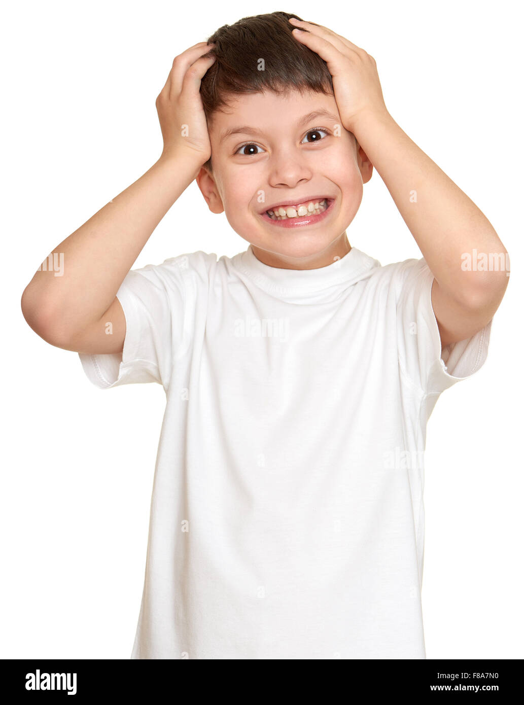 boy make faces, teenager fun portrait closeup Stock Photo - Alamy