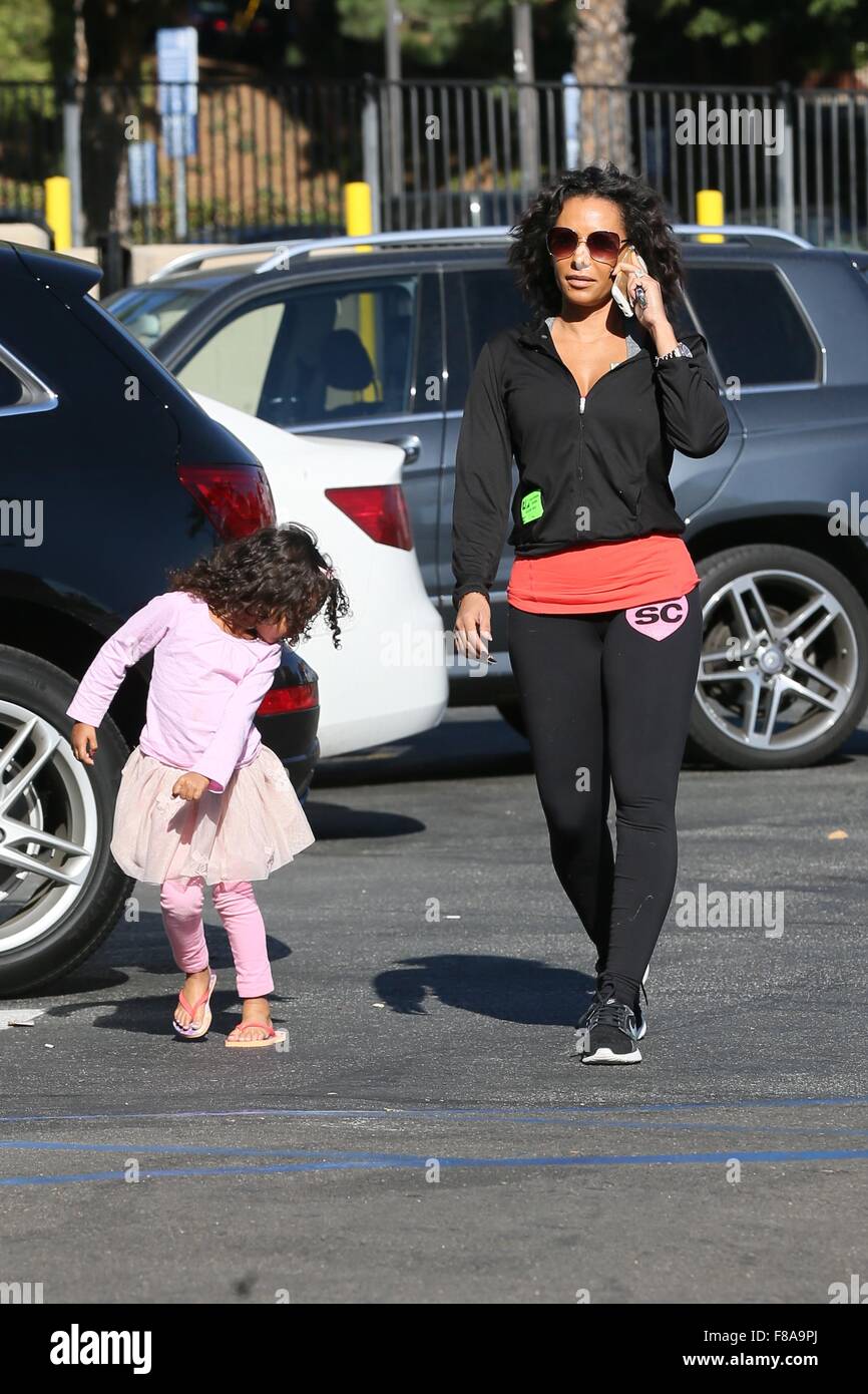 Mel B stops for coffee with her daughter Madison Brown Belafonte at The ...
