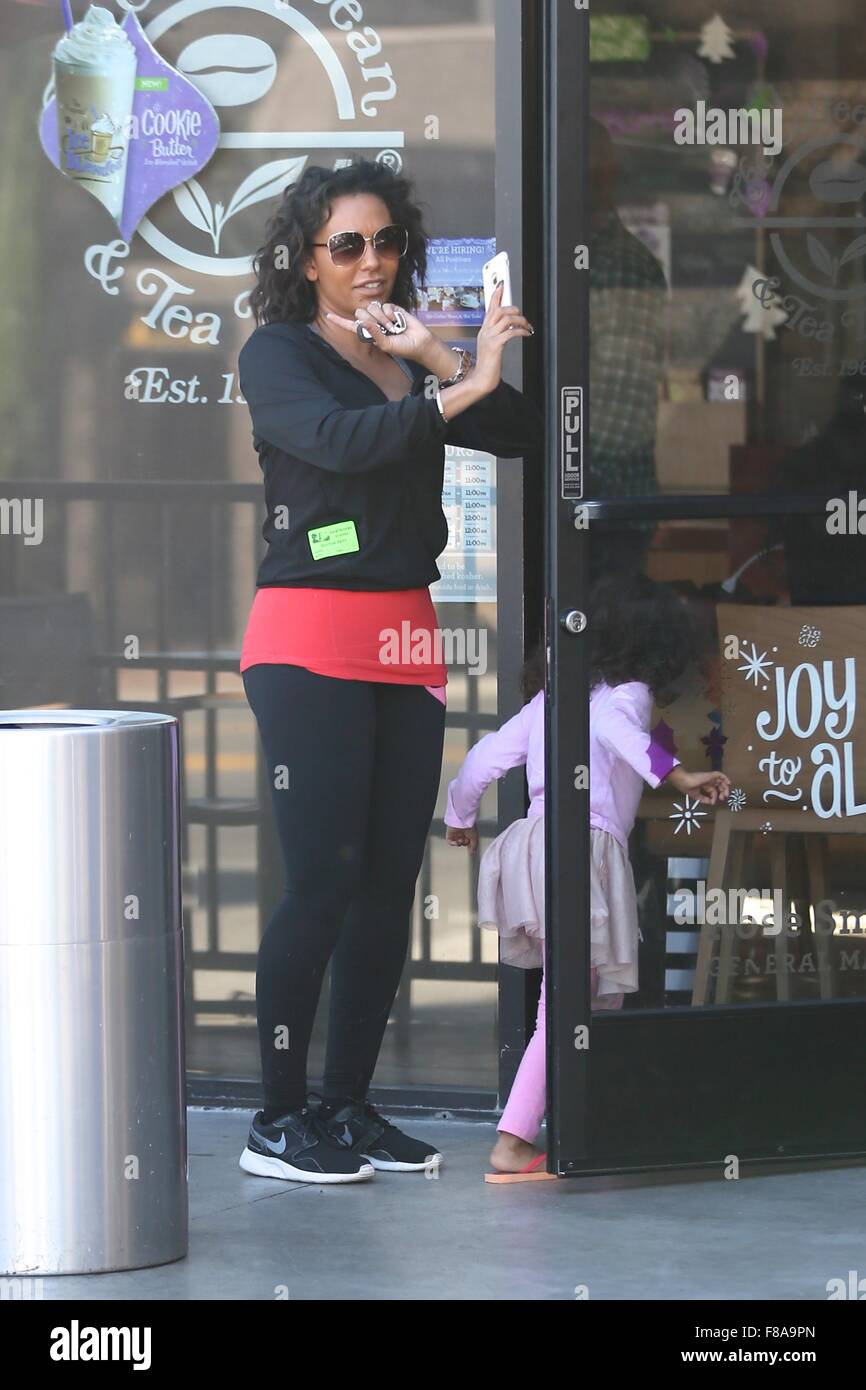 Mel B stops for coffee with her daughter Madison Brown Belafonte at The ...
