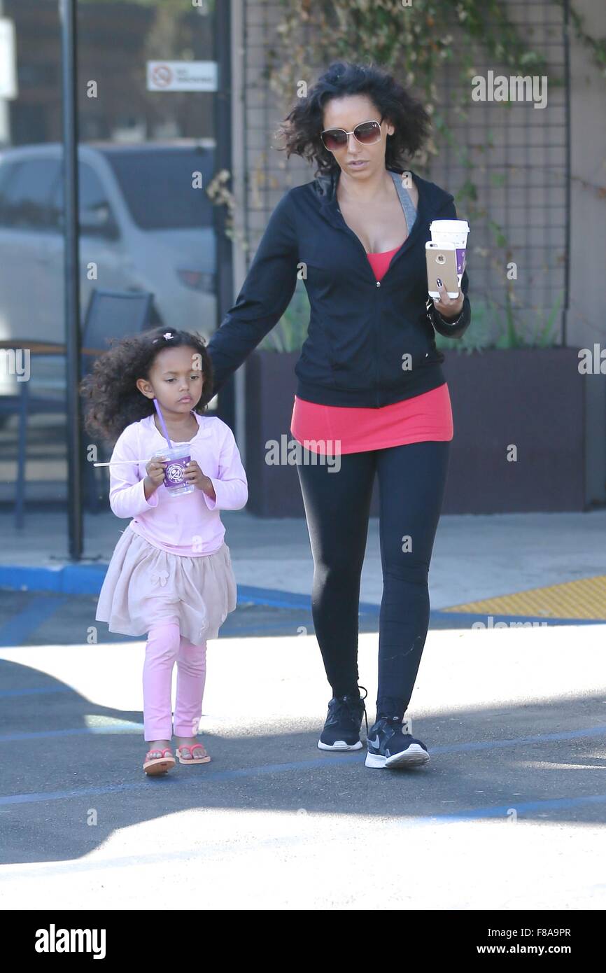 Mel B stops for coffee with her daughter Madison Brown Belafonte at The ...