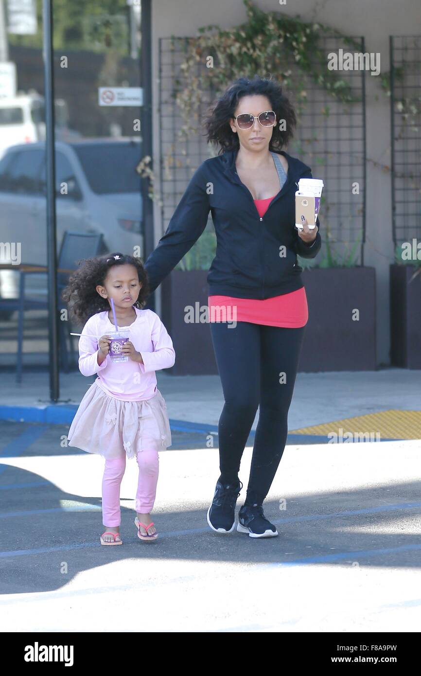 Mel B stops for coffee with her daughter Madison Brown Belafonte at The ...