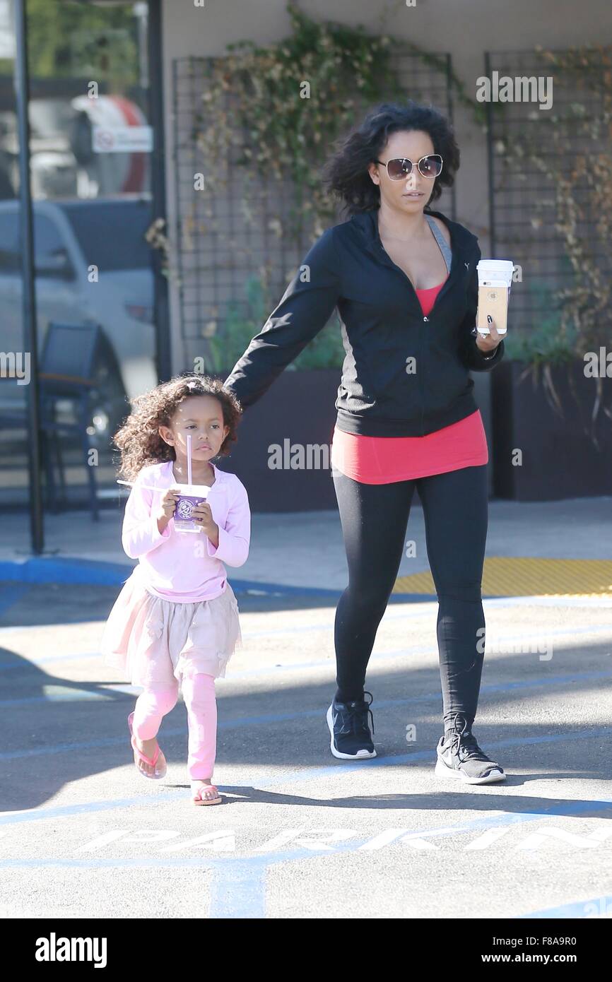 Mel B stops for coffee with her daughter Madison Brown Belafonte at The ...