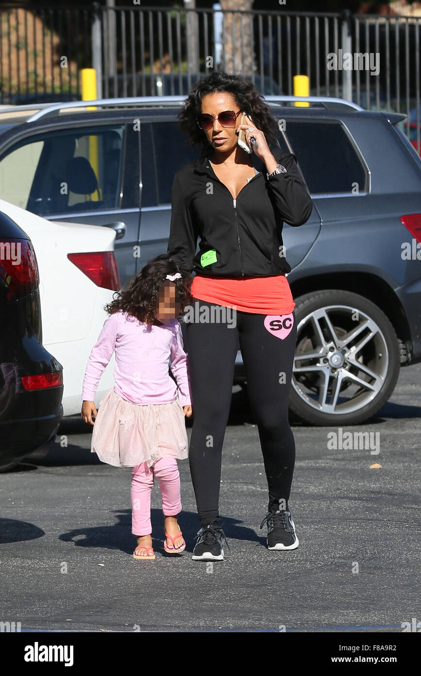 Mel B stops for coffee with her daughter Madison Brown Belafonte at The ...