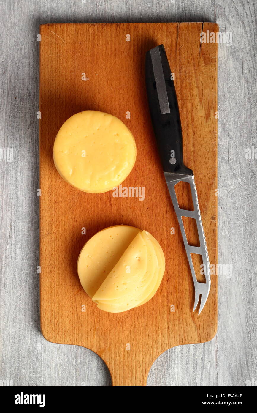 Stack of Sliced Cheese Stock Photo - Alamy