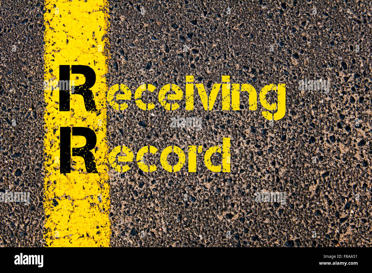 Concept image of Accounting Business Acronym RR Receiving Record ...