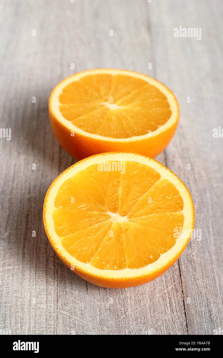 Close up of the cross section of an orange hi-res stock photography and ...