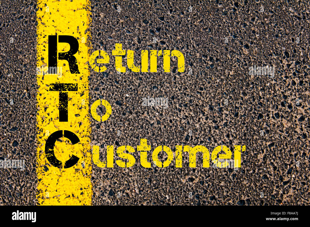 Concept image of Accounting Business Acronym RTC Return To Customer ...