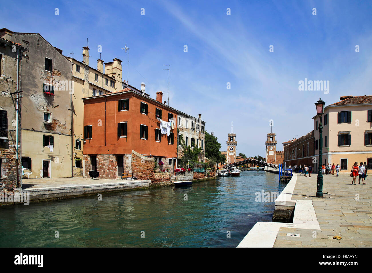 A canal in the Venetian Lagoon, Venice, UNESCO World Heritage Site ...