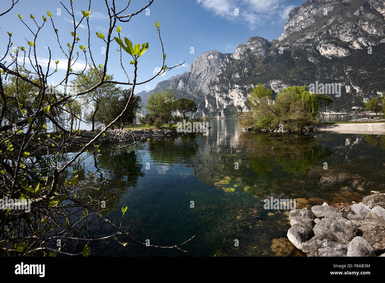 Lake Garda spring landscape Stock Photo - Alamy