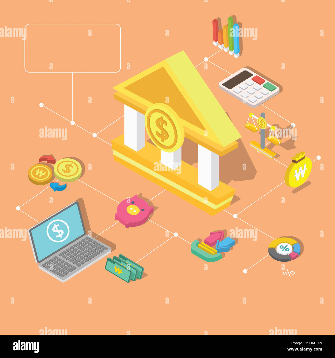 Set color mobile banking hi-res stock photography and images - Alamy