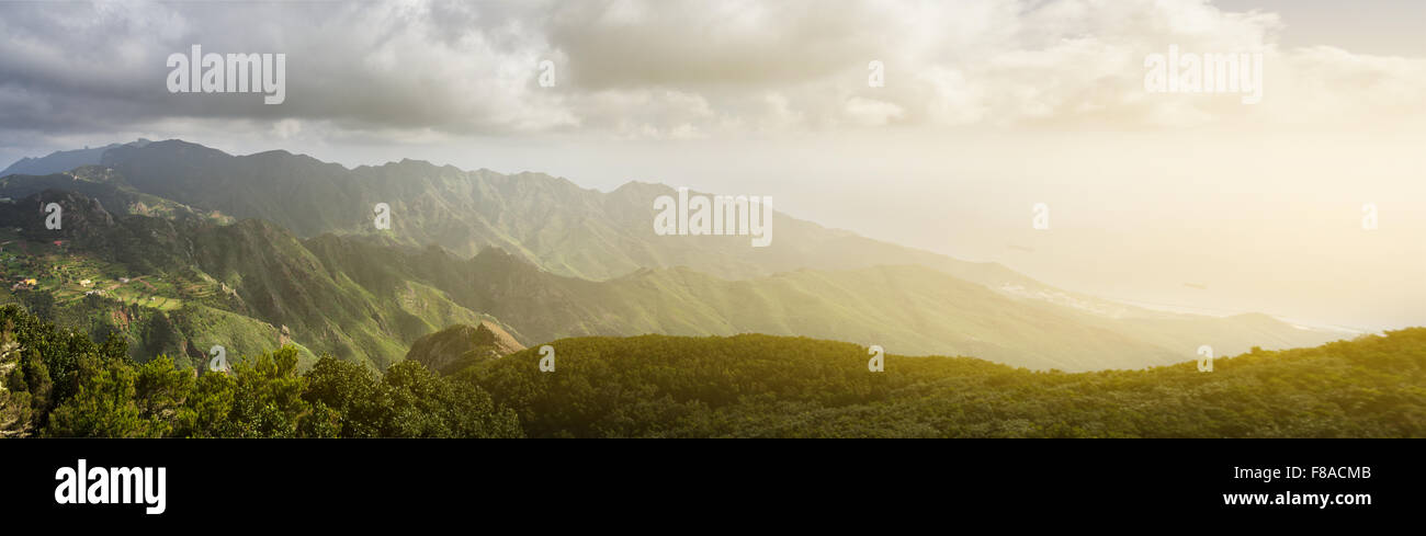 Panoramic landscape hills pine hi-res stock photography and images - Alamy