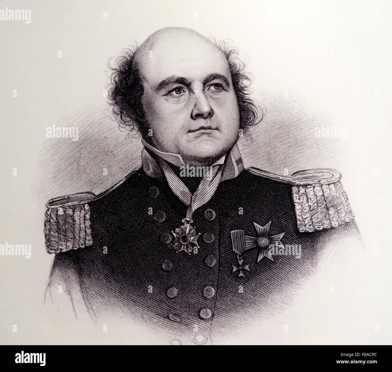 Portrait of British naval officer and explorer Sir John Franklin (1886 ...