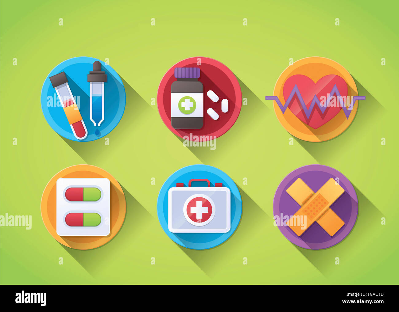 Set of icons related to medicine Stock Photo - Alamy