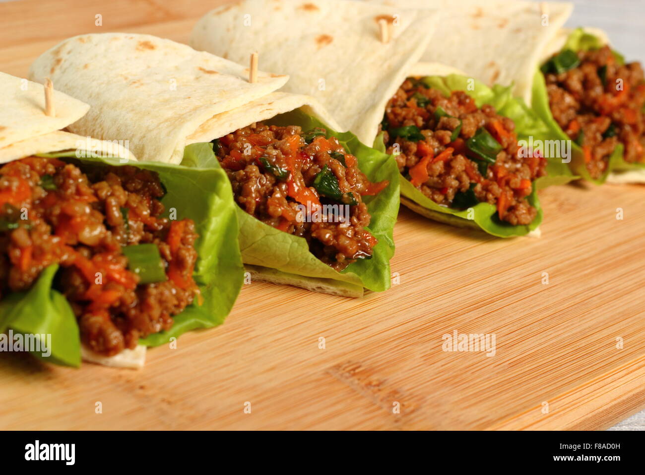 Asian Beef Tortilla Stock Photo - Alamy