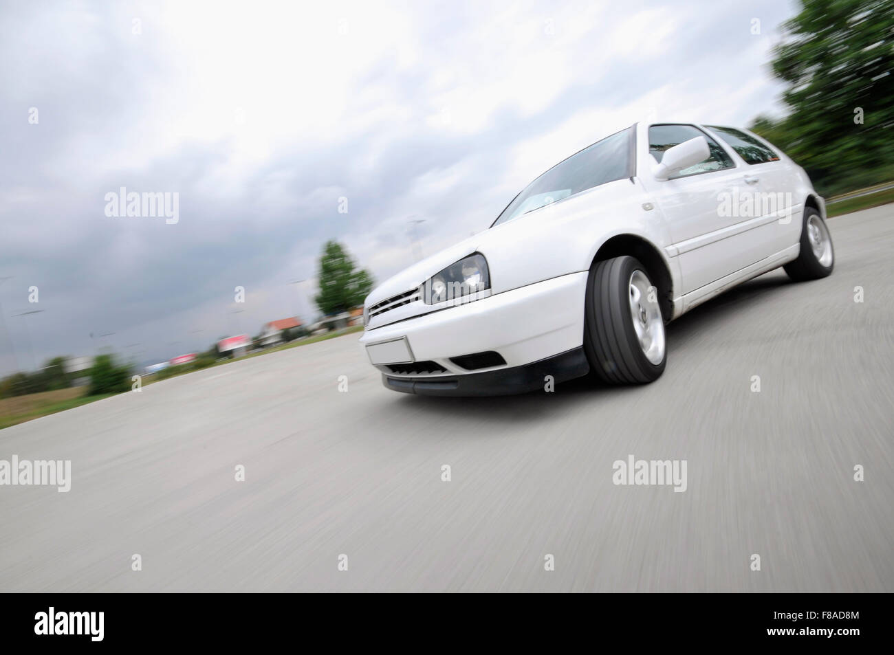 Fast car moving with motion blur Stock Photo - Alamy
