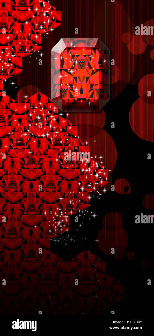 Rectangle-shaped cut ruby Stock Photo - Alamy