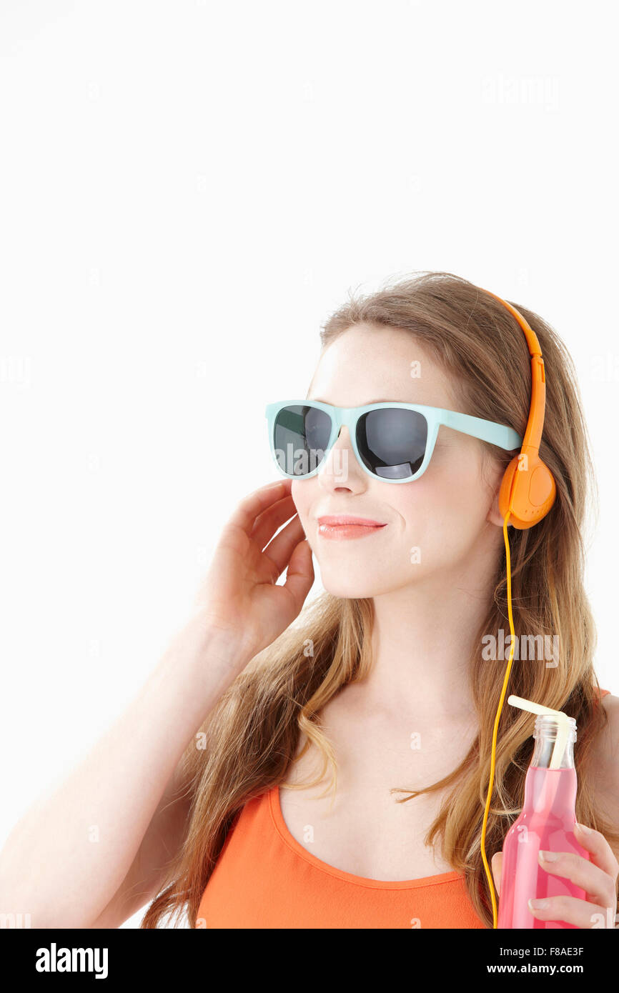 Female in sunglasses white hi-res stock photography and images - Alamy