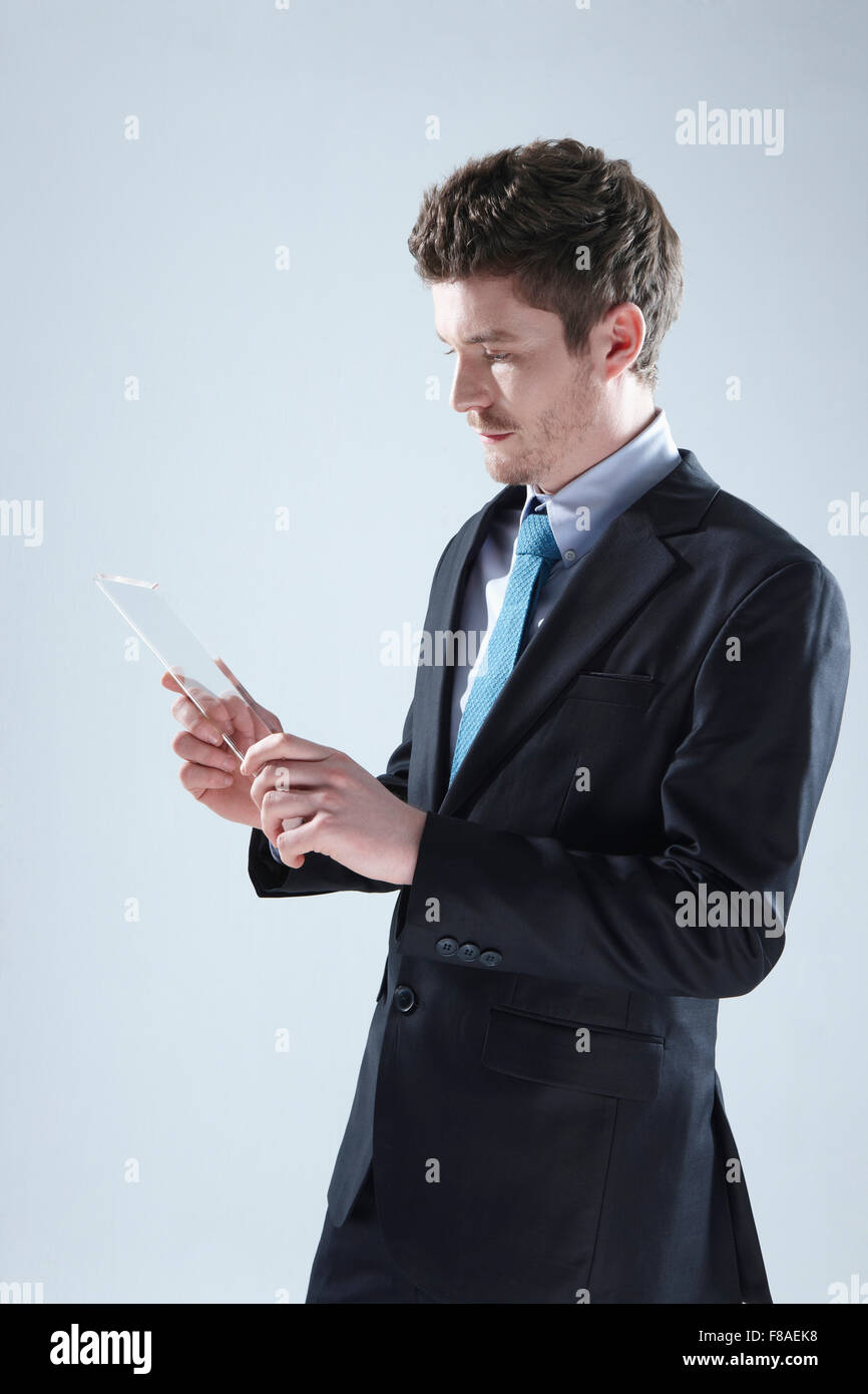 Man using virtual screen hi-res stock photography and images - Alamy