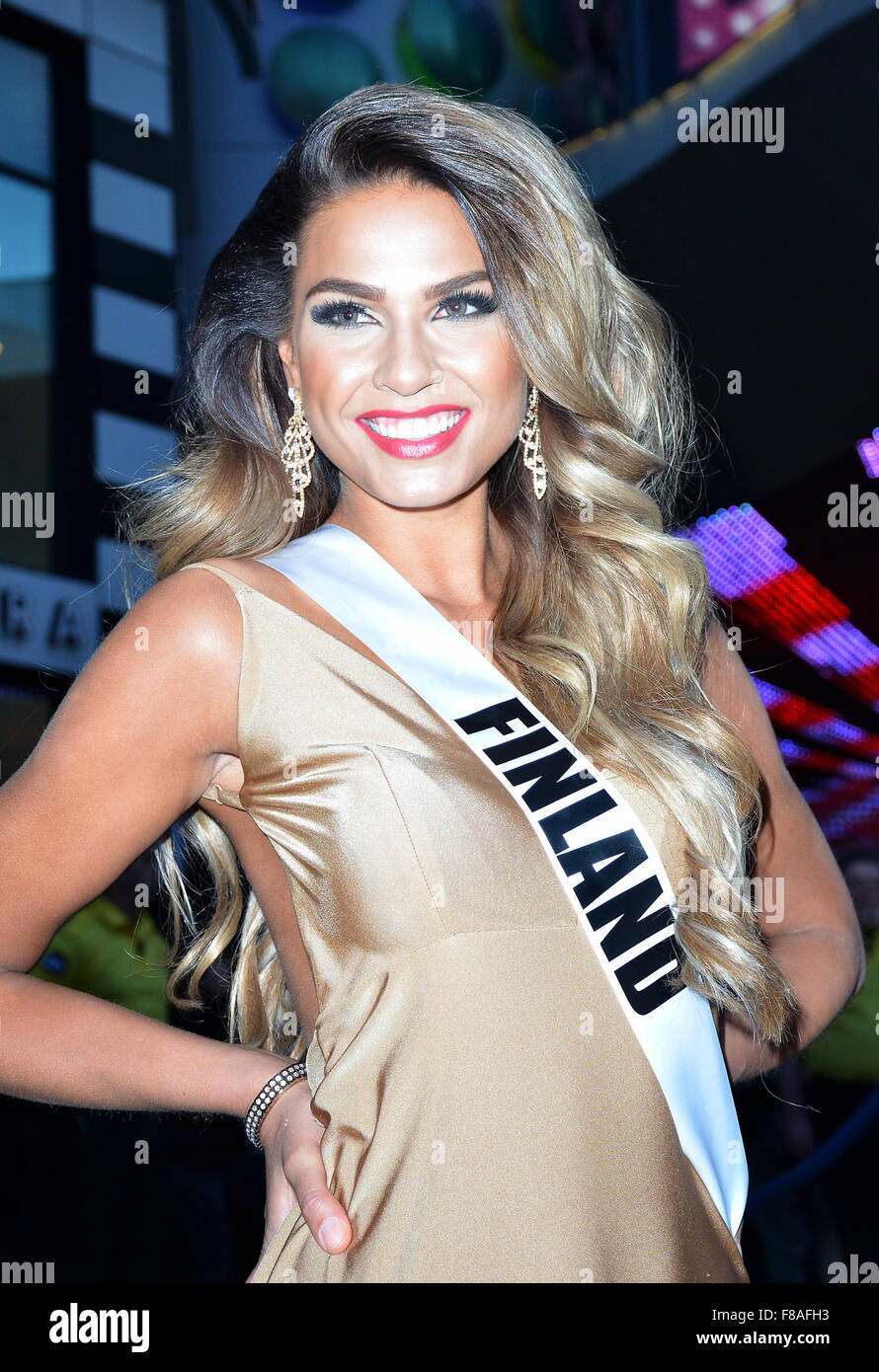 Las Vegas, Nevada, USA. 7th Dec, 2015. Miss Universe Finland Rosa-Maria ...
