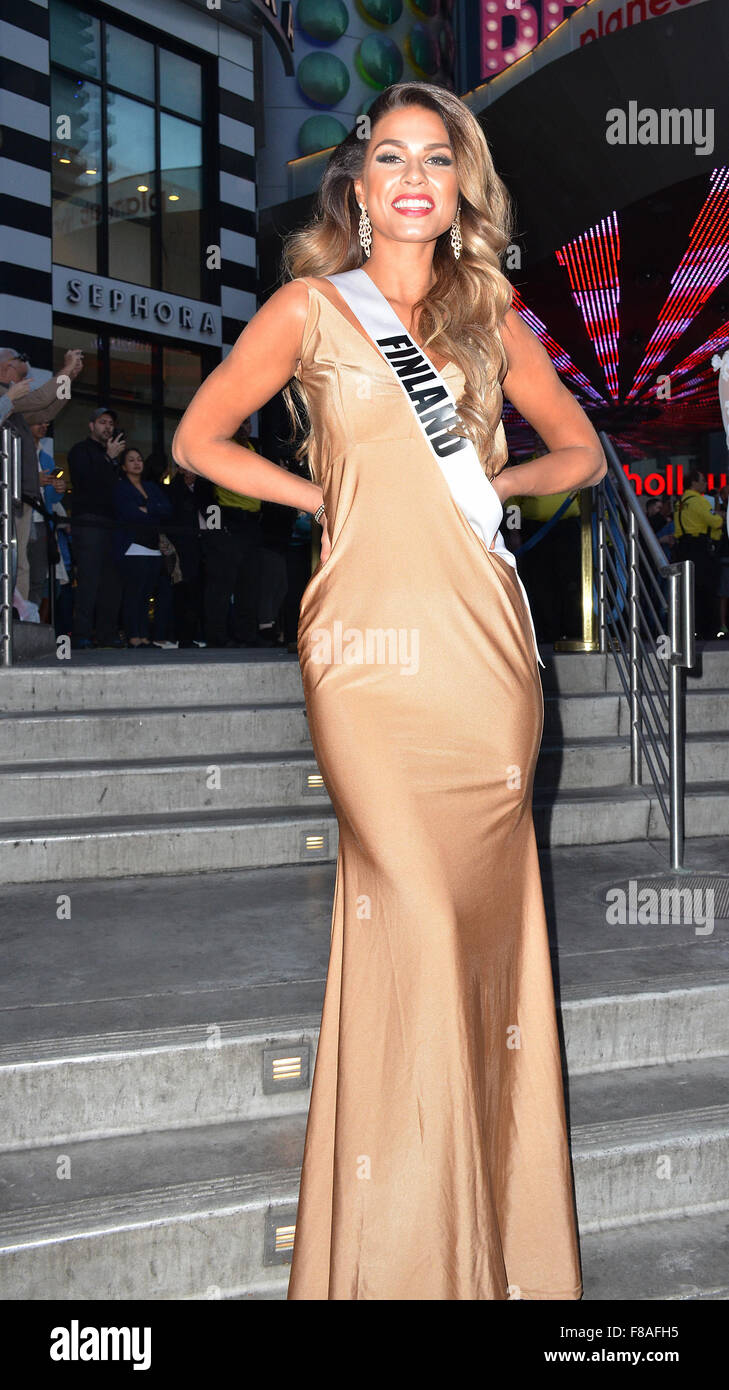 Las Vegas, Nevada, USA. 7th Dec, 2015. Miss Universe Finland Rosa-Maria ...