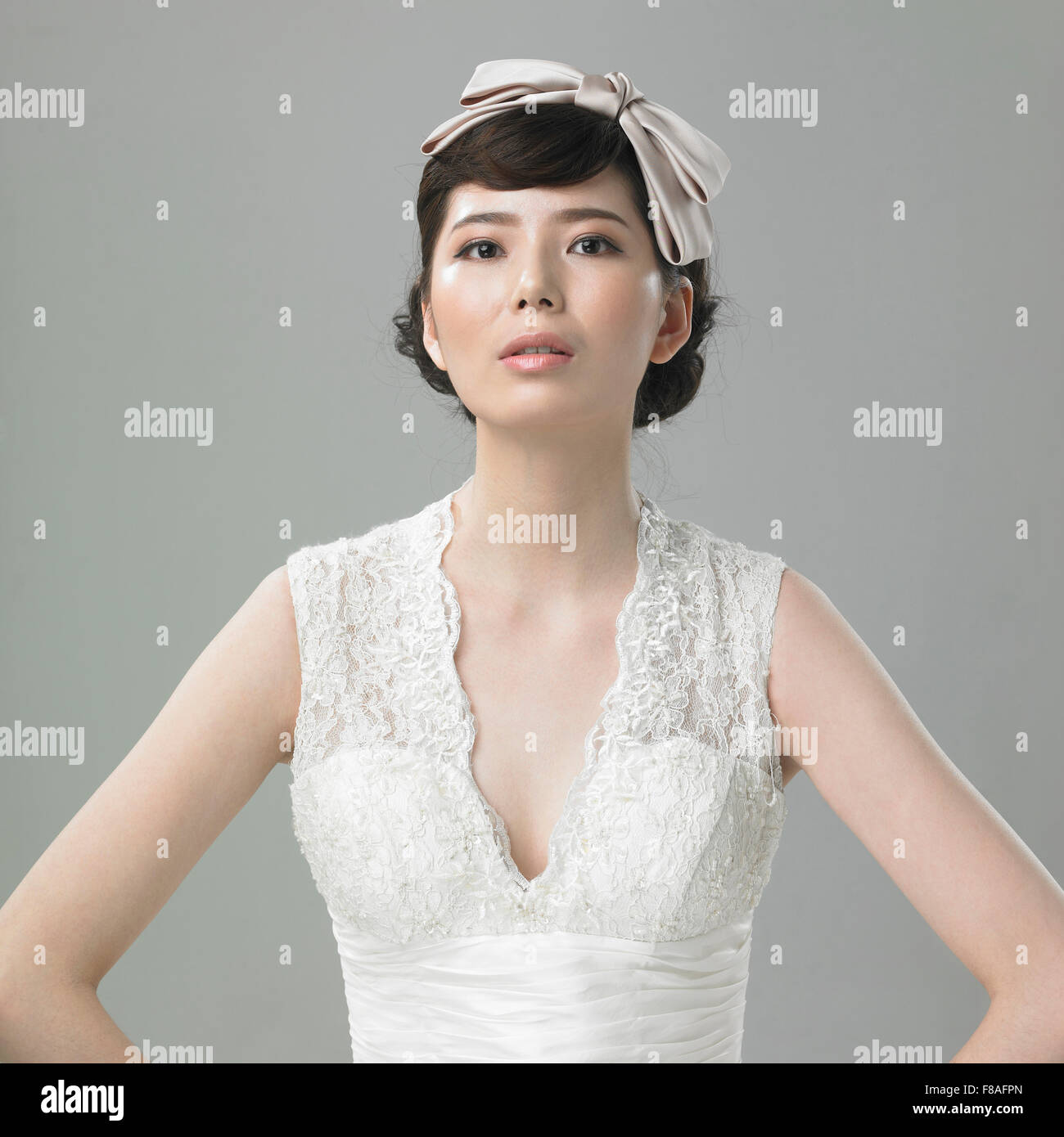 Lady female dress white hi-res stock photography and images - Alamy