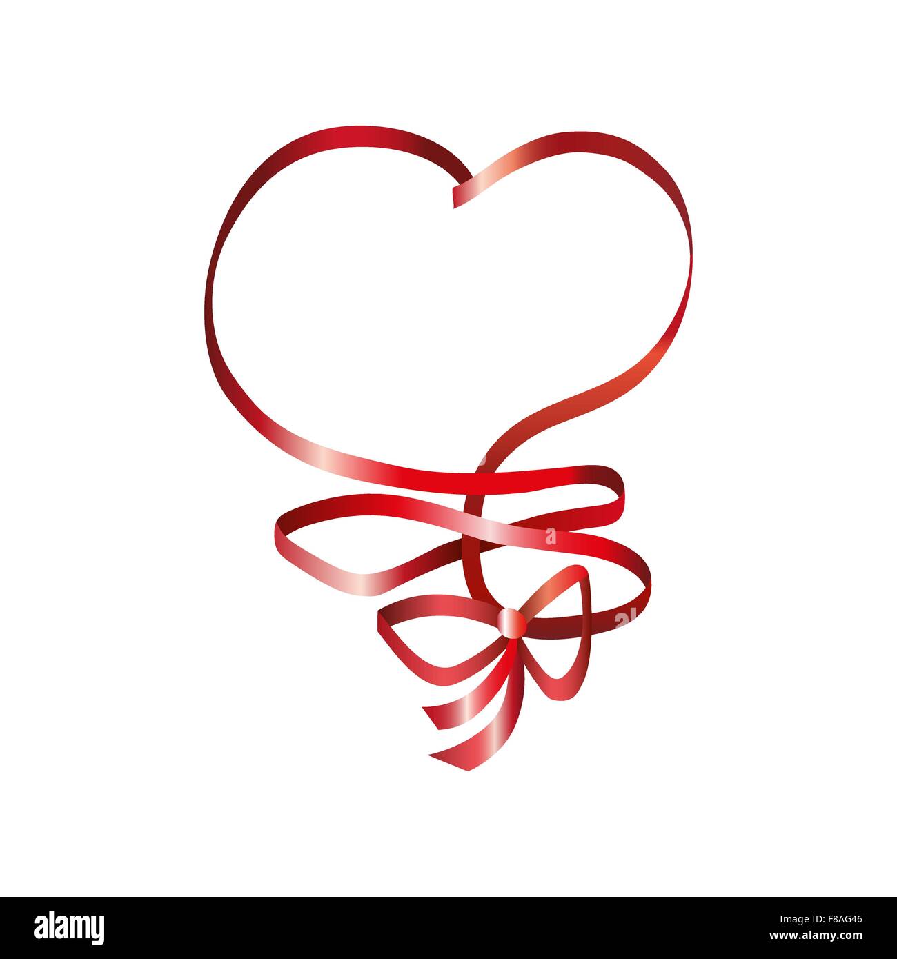 Vector heart shape bow Stock Vector Images - Alamy