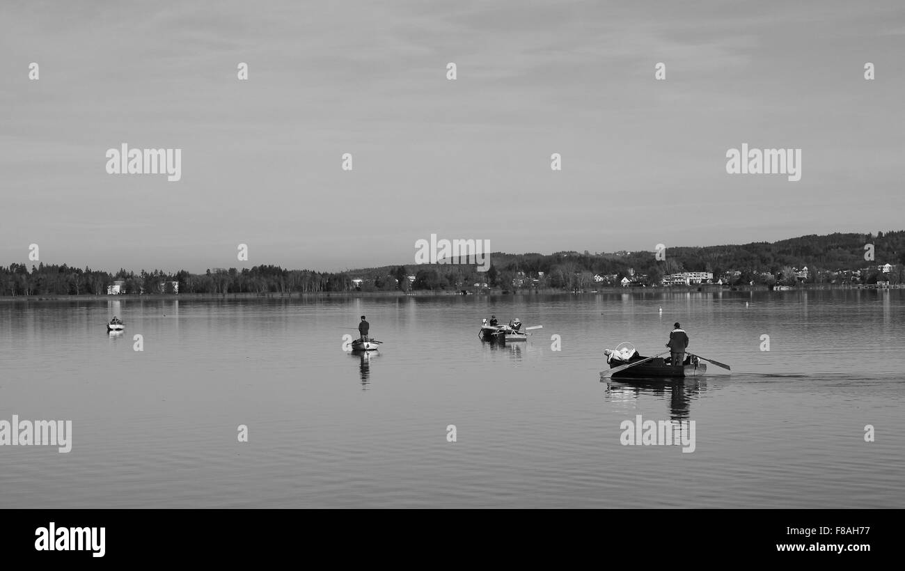 Retro fishing boats Black and White Stock Photos & Images - Alamy