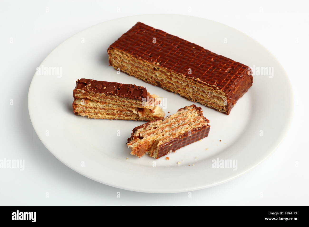 Chocolate Covered Wafer Stock Photo - Alamy