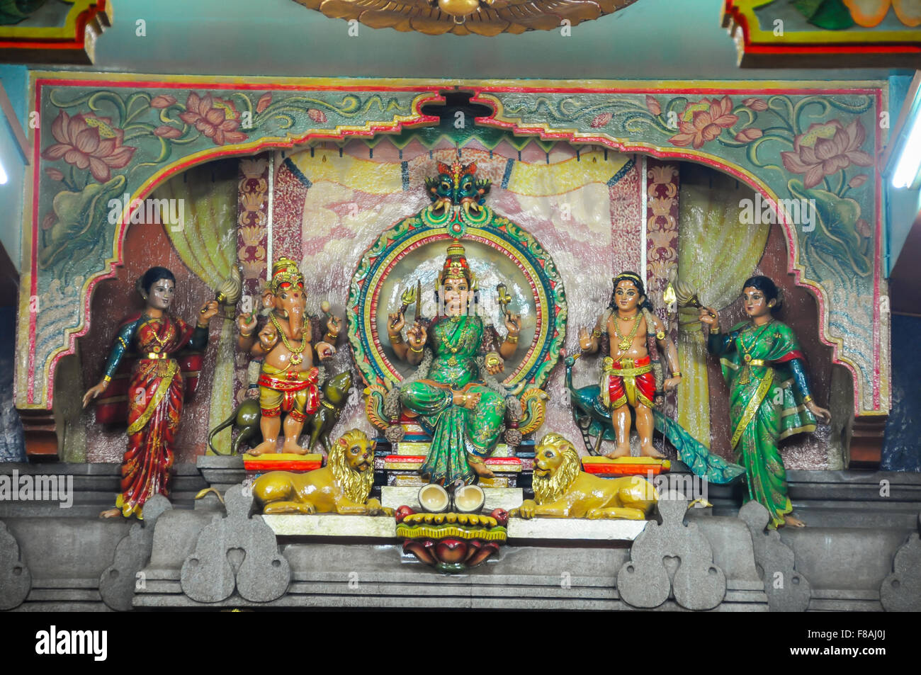 Hindu God in Indian Temple Stock Photo - Alamy