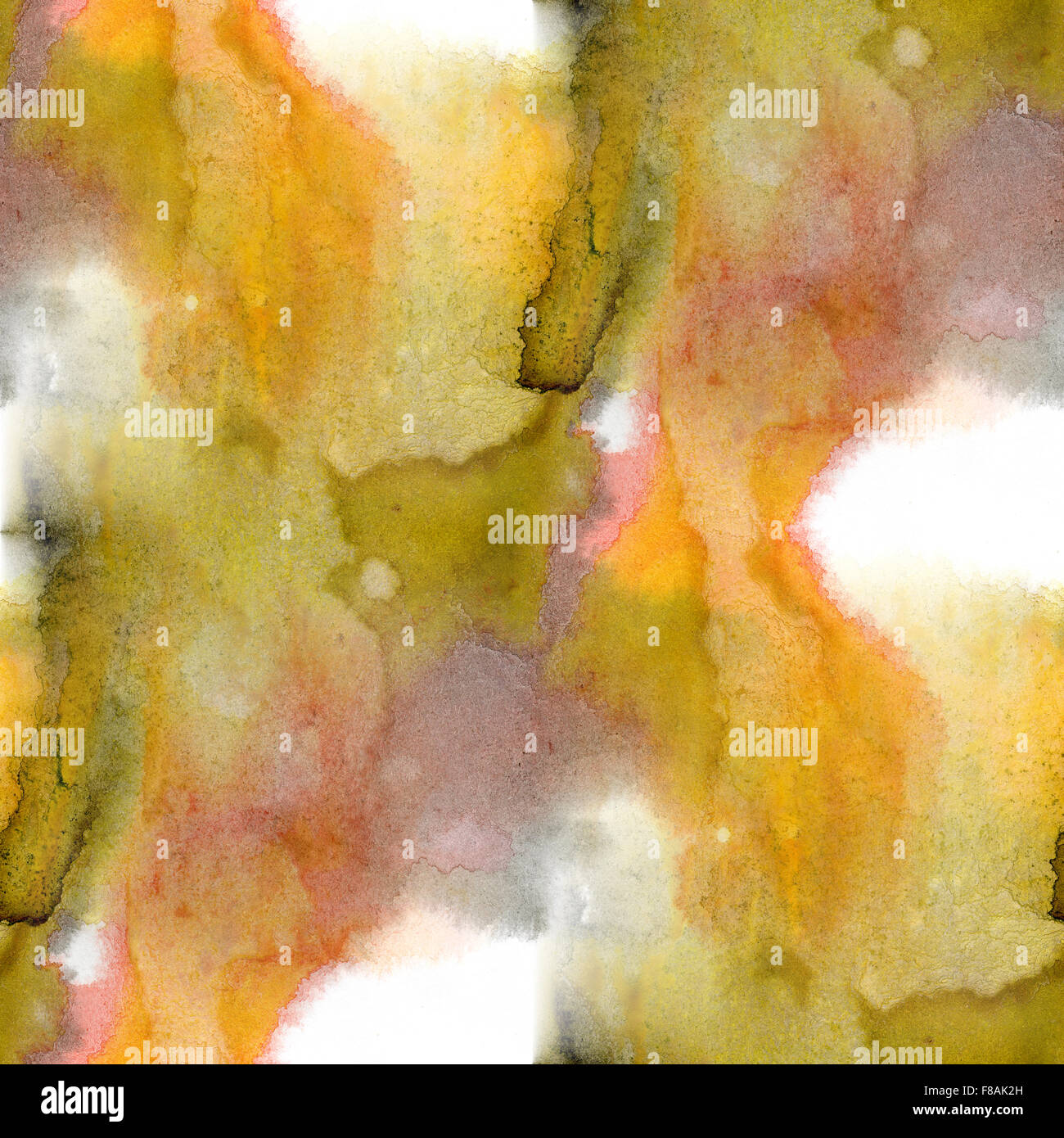 seamless yellow texture watercolor handmade background wallpaper Stock ...