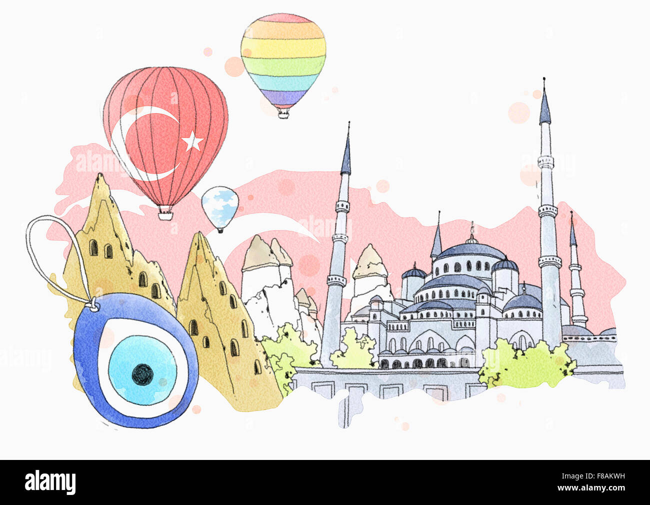 Global landmarks in Turkey, the Middle East Stock Photo - Alamy