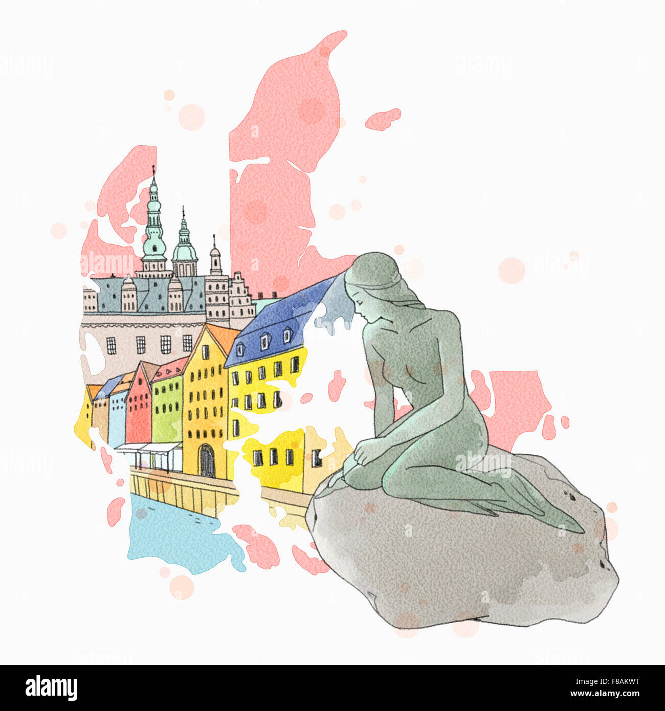 Global landmarks in Denmark, Europe Stock Photo - Alamy