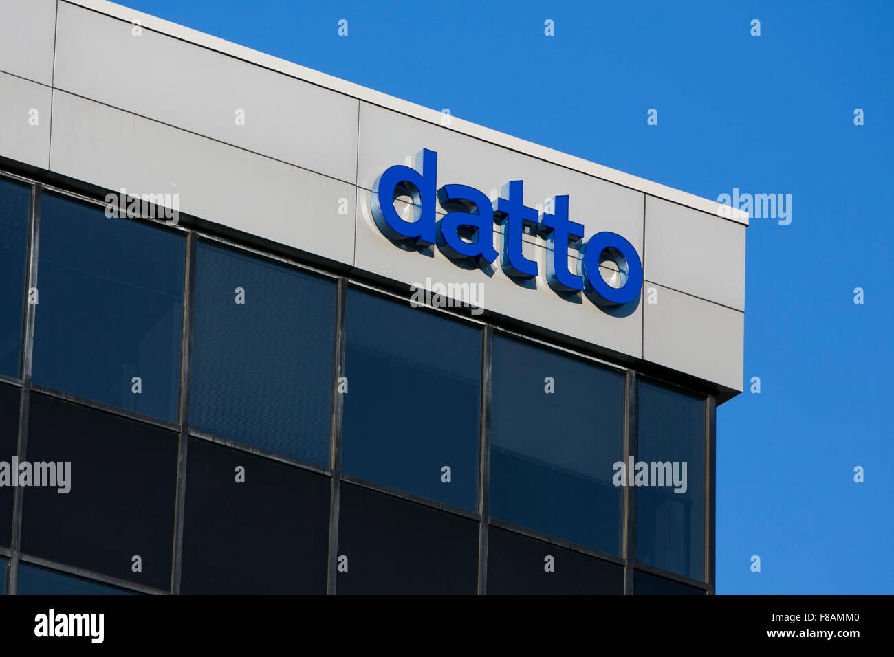 A logo sign outside of the headquarters of Datto, Inc., in Norwalk ...