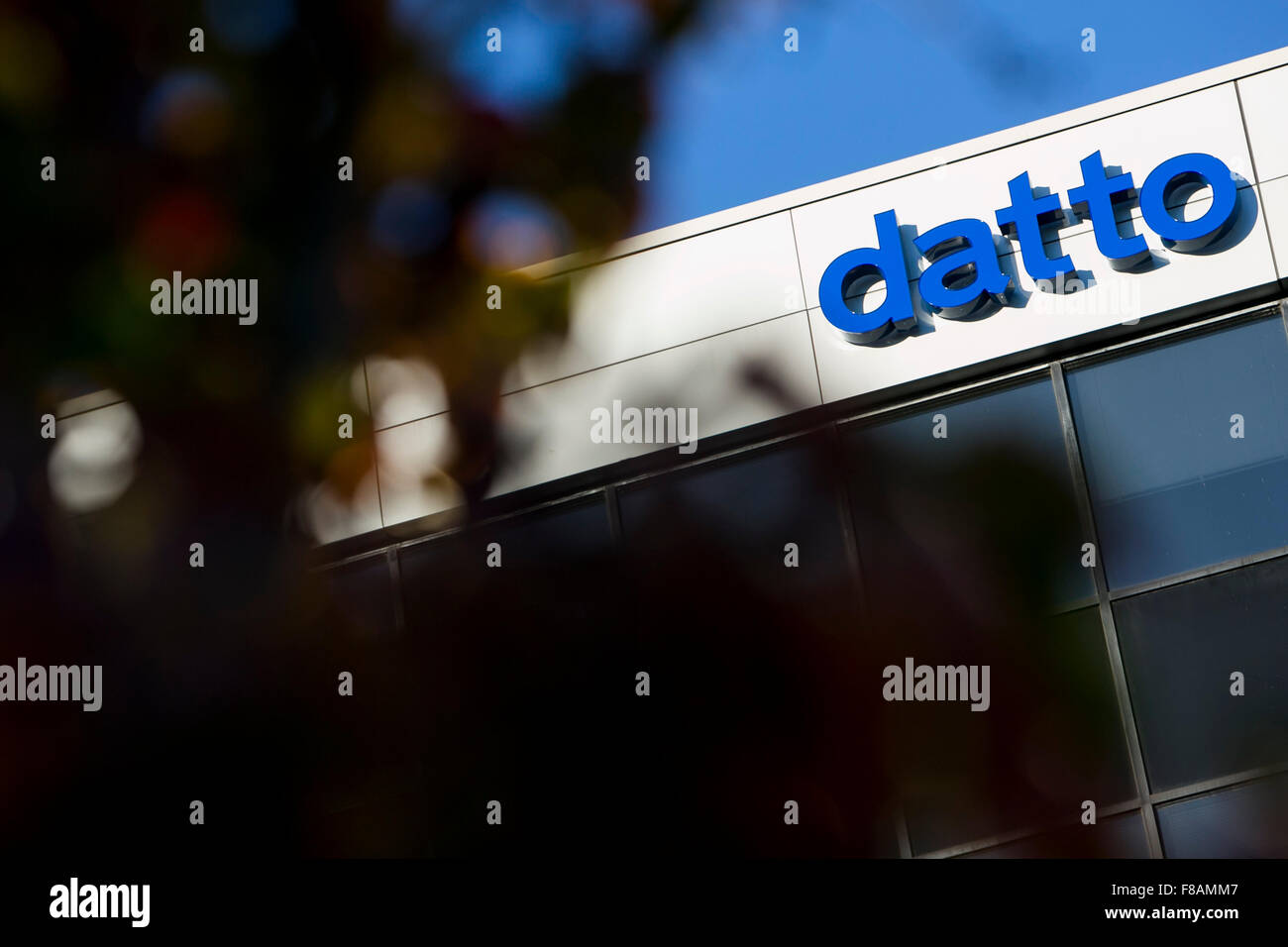 A logo sign outside of the headquarters of Datto, Inc., in Norwalk ...
