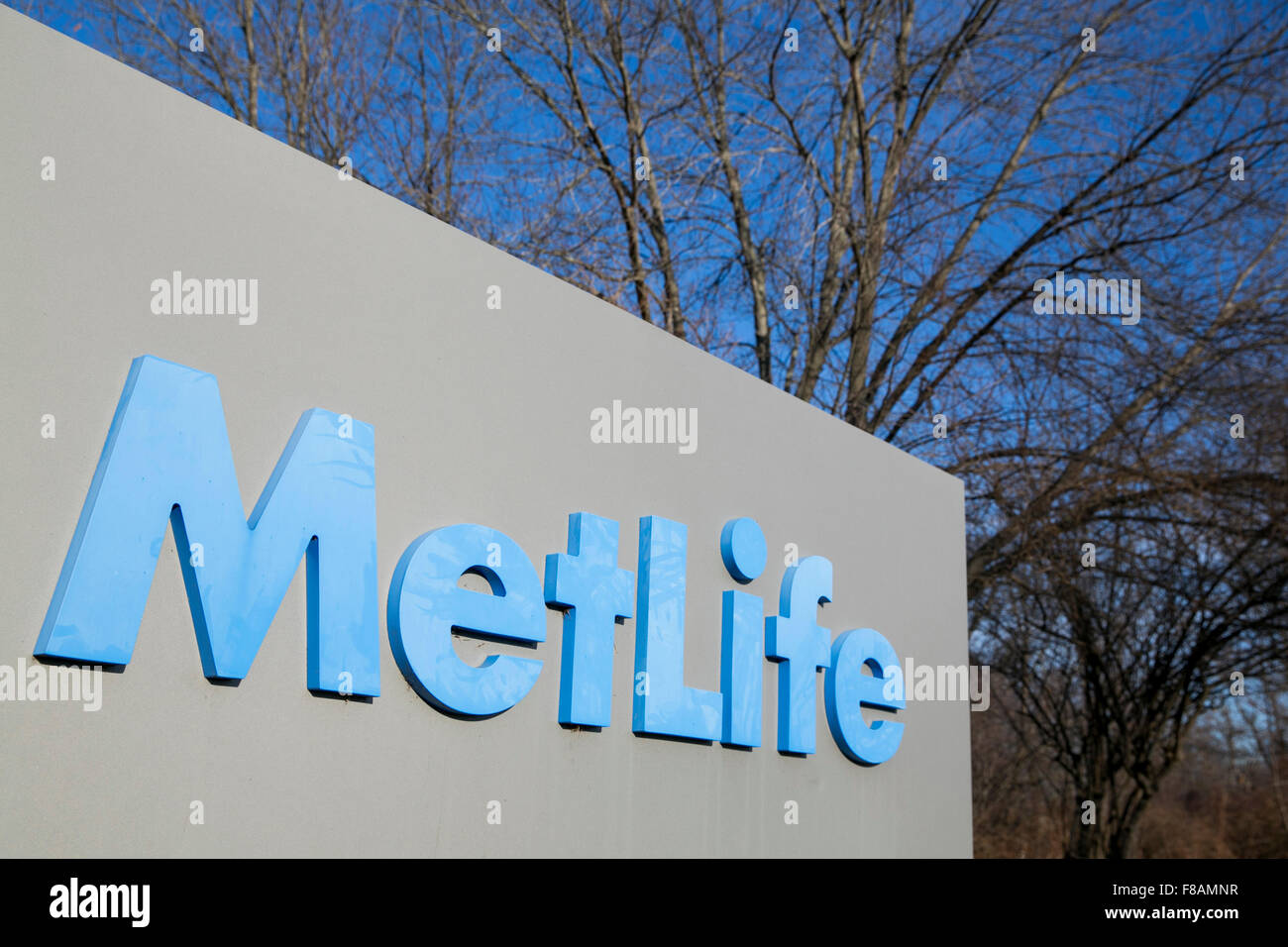 A logo sign outside of a facility occupied by MetLife, Inc., in ...