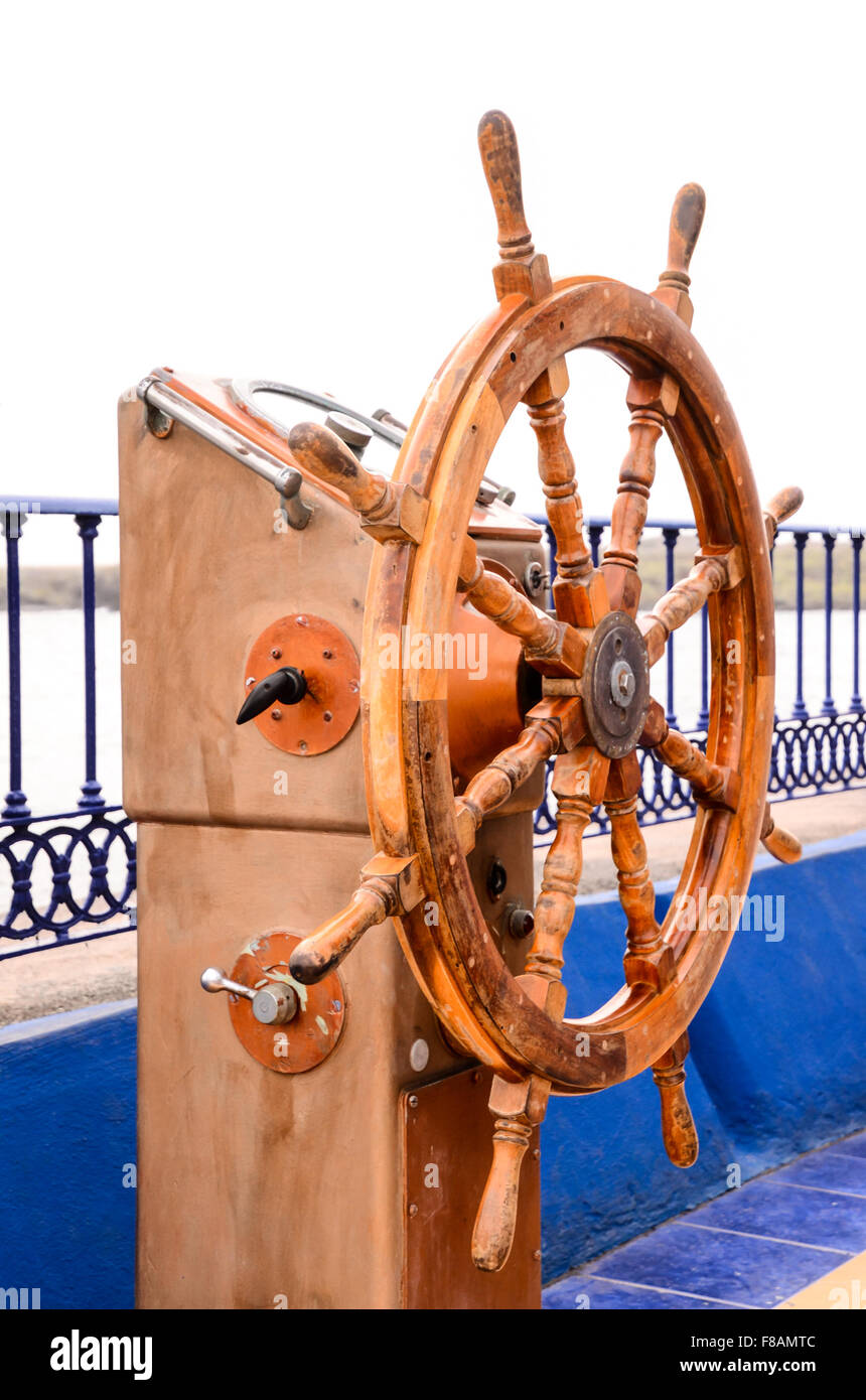 Old Vintage Wooden Helm Stock Photo - Alamy