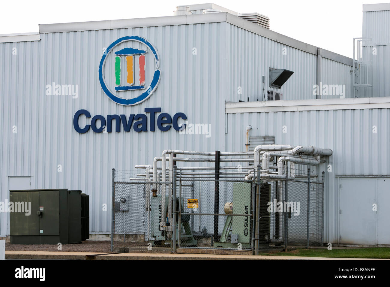A logo sign outside of a facility occupied by ConvaTec in Greensboro ...