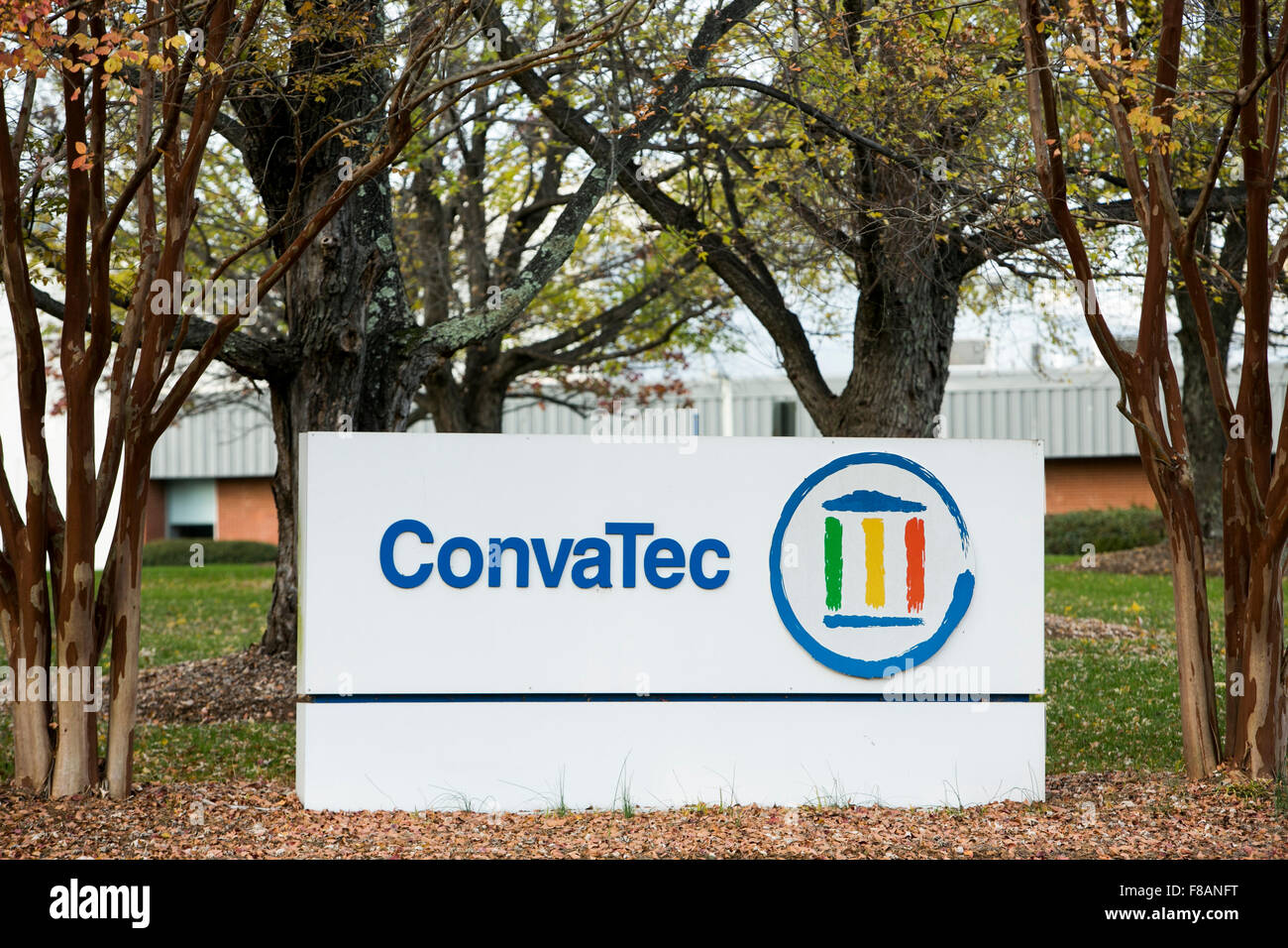 A logo sign outside of a facility occupied by ConvaTec in Greensboro ...