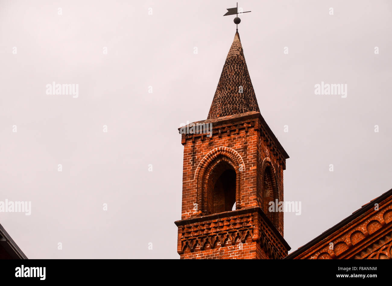 Typical Gothic Belfry Church Tower Stock Photo - Alamy