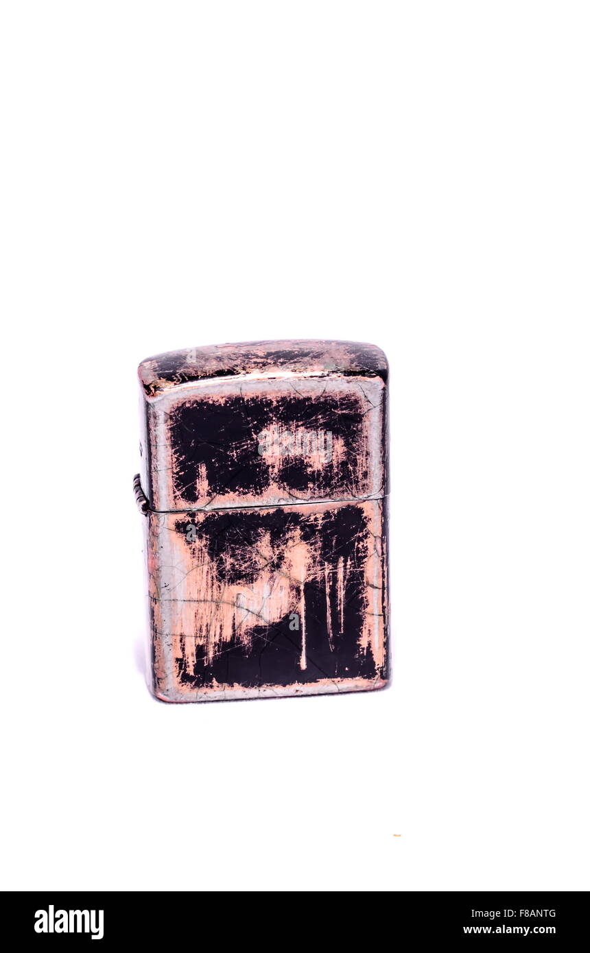 Vintage Zippo Style Lighter Stock Photo - Alamy