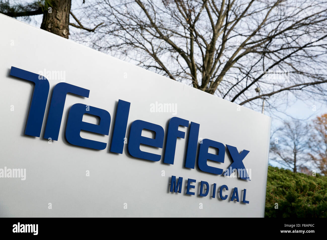 A logo sign outside of a facility occupied by Teleflex Medical in ...