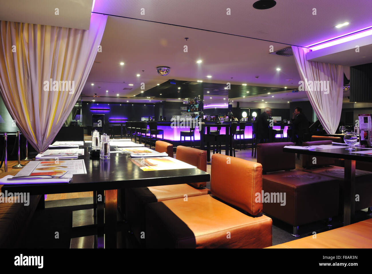 modern design club restaurant bar indoors Stock Photo - Alamy