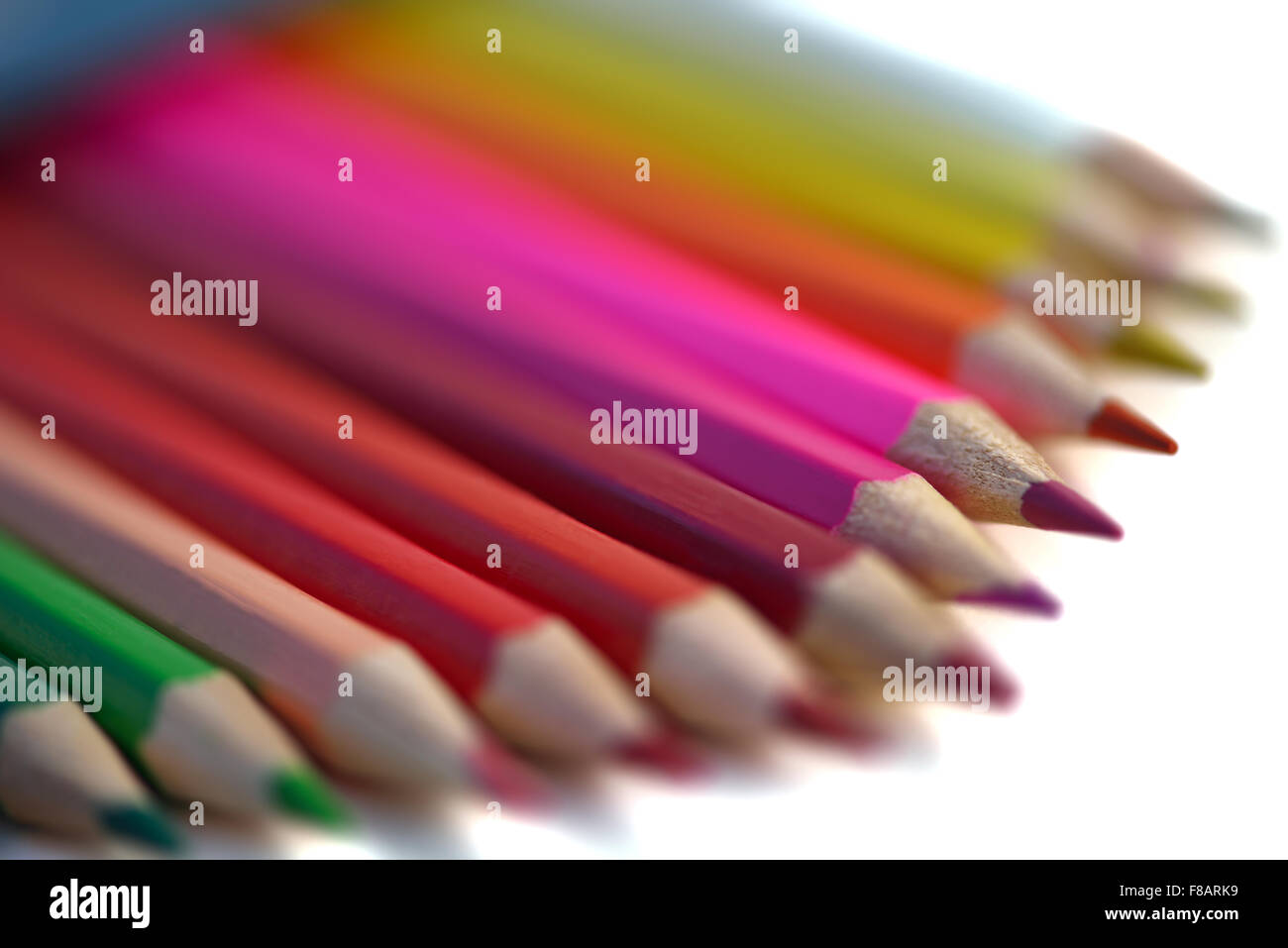 children education concept with colorful wooden pen isolated on white ...