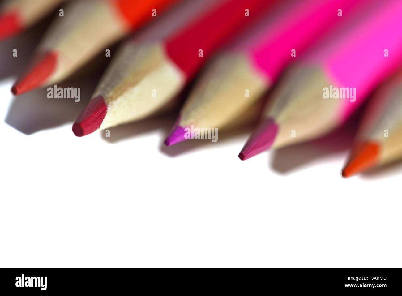 children education concept with colorful wooden pen isolated on white ...