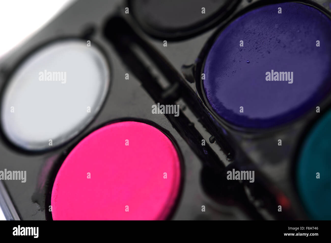 Colored splashes in abstract shape, isolated on white background Stock ...