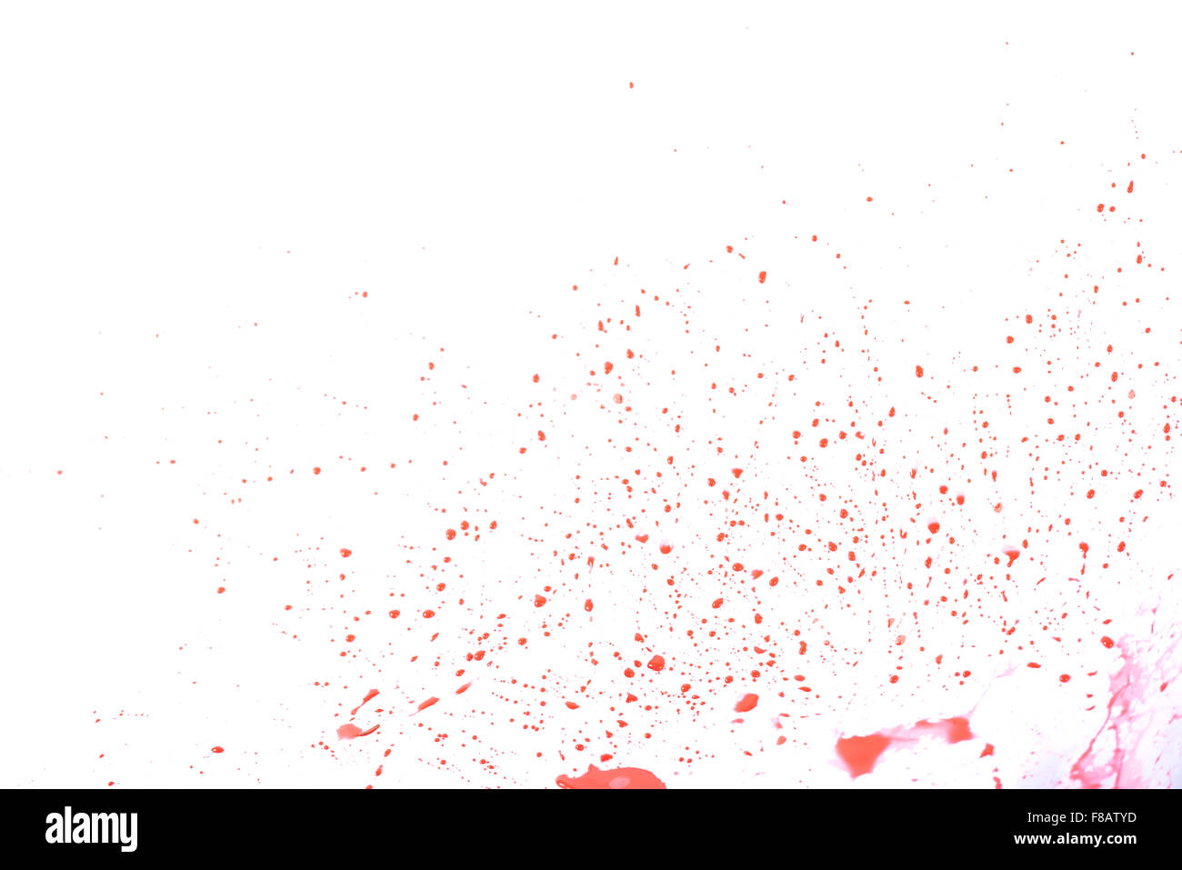 Colored splashes in abstract shape, isolated on white background Stock ...