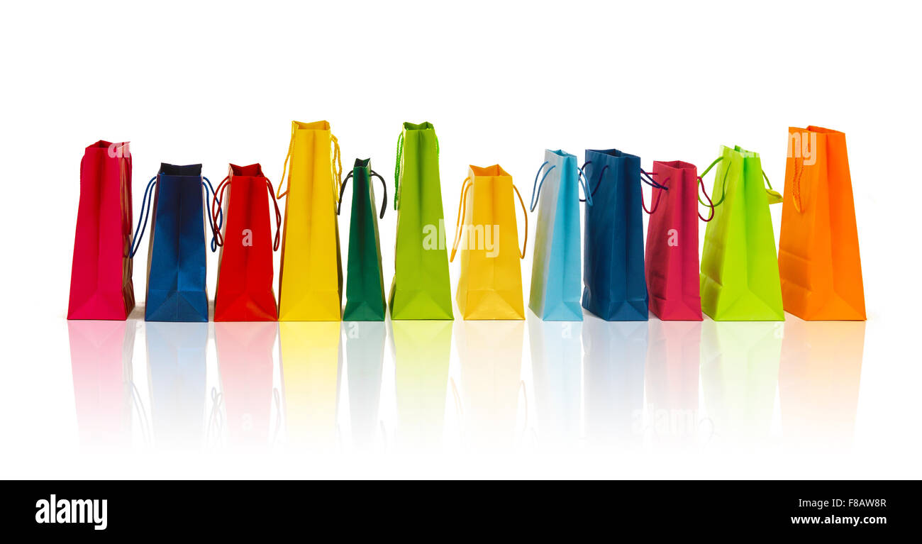 many colorful shopping bags Stock Photo - Alamy