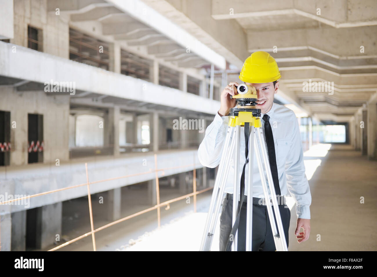 business man Architect engineer manager at construction site project ...